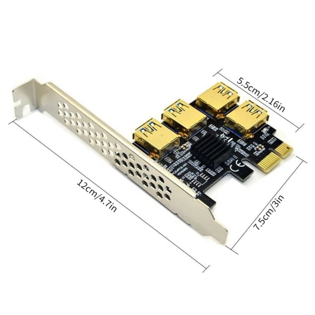 PCIe Splitter 1 to 4 Multiplier Adapter Card - TekHouse